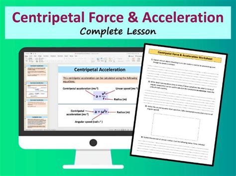 Centripetal Force And Acceleration A Level Physics Teaching Resources