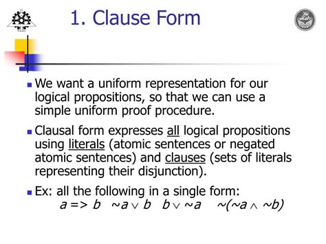 Ppt Lecture 9 Resolution In First Order Logic Powerpoint