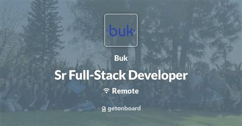 Sr Full Stack Developer At Buk Remote Work From Home Get On Board