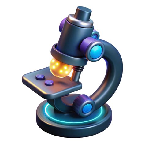 Microscope 3d Render Illuminated Specimen Science Lab Equipment 54716952 Png