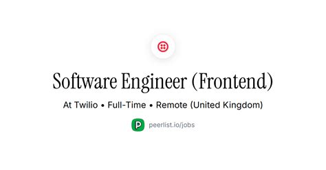 Software Engineer Frontend At Twilio