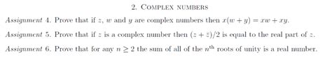 Solved 2 Complex Numbers Assignment 4 Prove That If Z W