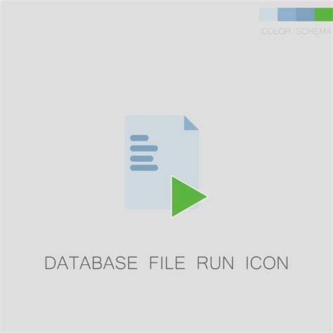 Premium Vector Database File Run Icon