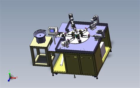自动钻孔攻牙机 SOLIDWORKS 2012 模型图纸下载 懒石网