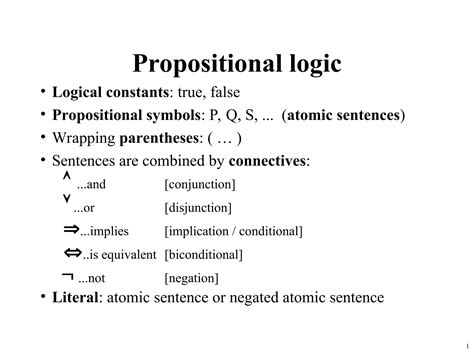 Propositional Logic In Artificial Intelligence Ppt