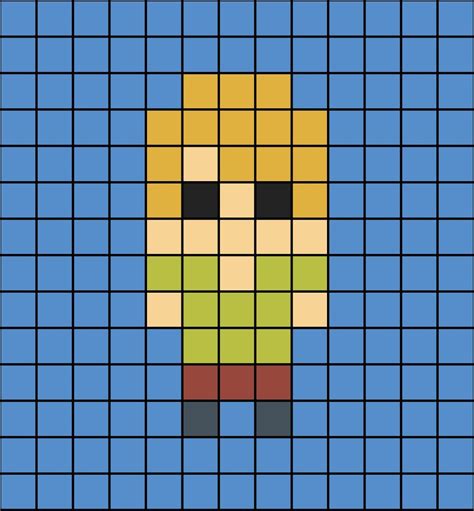 Shaggy Small Pixel Art Easy Pixel Art Pixel Art Pixel Art Templates