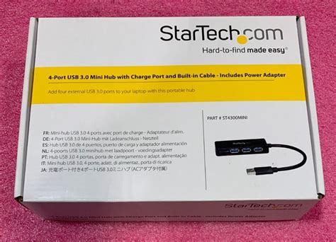 Used Startech Port Powered Usb Hub Small Usb W Charge Port St Mini Ubb Threads