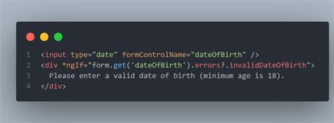 Validating Date Of Birth In Angular Reactive Form Best Practices And Examples