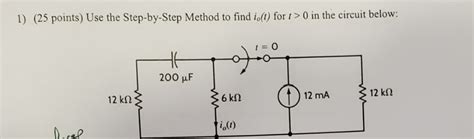 solved use the step by step method to find io t ﻿for t 0