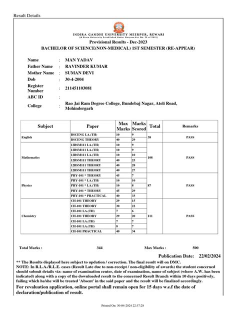 Marksheet Download Free Pdf Qualifications
