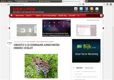 Firefox Get Tabs In The Title Bar On Linux Like Chrome ~ Web Upd8 Ubuntu Linux Blog