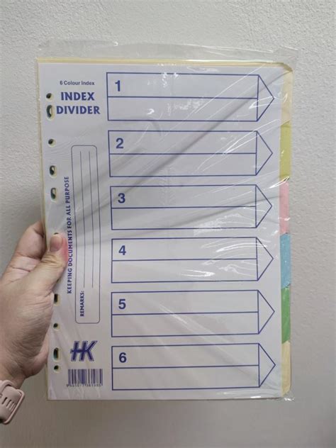 Packs Of Index Divider Hobbies Toys Stationery Craft Stationery Babe Supplies On