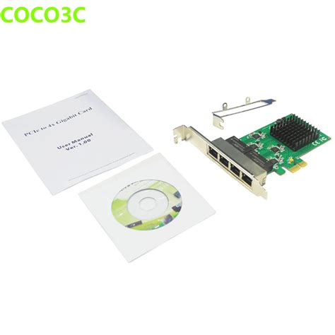 Pcie 4 Port 1gbps Gigabit Ethernet Network Card Pci Express To Rj 45