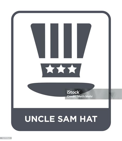 흰색 바탕에 엉클 샘 모자 아이콘 벡터 엉클 샘 모자 유행 가득 정치 컬렉션에서 아이콘 0명에 대한 스톡 벡터 아트 및 기타 이미지 0명 7월 Uncle Sam