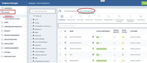 Click The Device Management Tab If It Is Not Open Already
