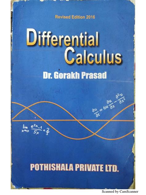 Differential Calculus Dr Gorakh Prasad Pdf