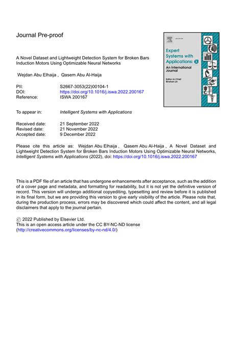 Pdf A Novel Dataset And Lightweight Detection System For Broken Bars Induction Motors Using