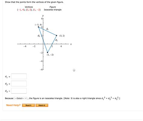 Solved Show That The Points Form The Vertices Of The Given Chegg