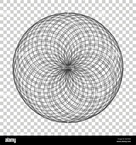 Spirograph Element Vector Illustration On Isolated Background Abstract