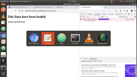 How To Load Json Data In Html Table Youtube