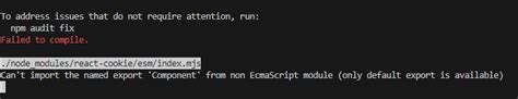 REACT Can T Import The Named Export Component From Non EcmaScript
