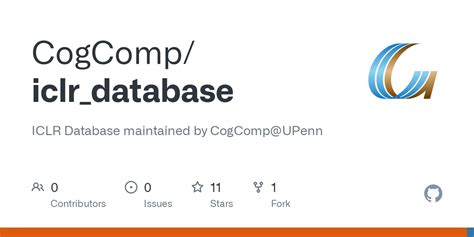 GitHub CogComp Iclr Database ICLR Database Maintained By CogComp UPenn