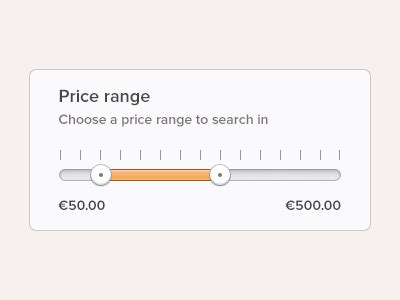 Price Range Filter By Kevin Anderson Dribbble