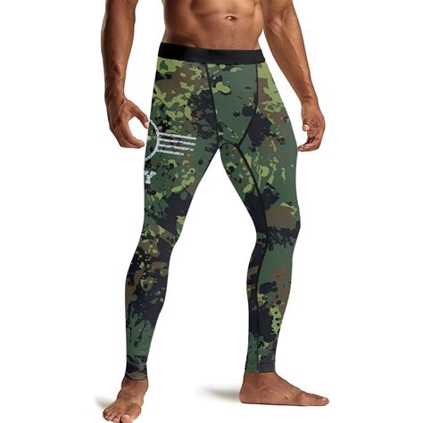 Jungle Army Mens Compression Leggings Yoga Tights