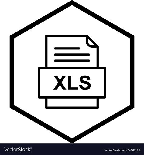 Xls File Document Icon Royalty Free Vector Image