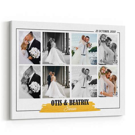 Personalized Wedding Photo Collage Canvas Print 365canvas