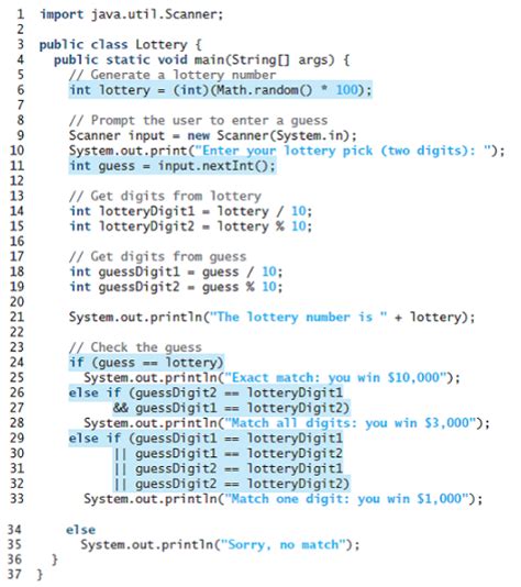 Solved Revise Listing 38 Lotteryjava To Gene Solutioninn