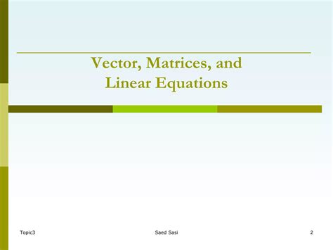 Lecture0003 Numerical Methods Topic 3 Solution Of Systems Of Linear Equations Lectures Pptx