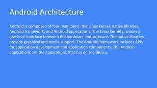 Mobile Operating System Android Pptx
