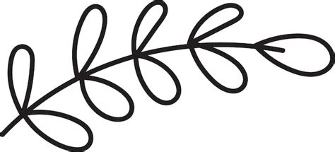 Premium Vector Leaves Branch Outline