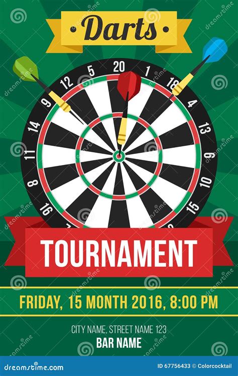 Vector Poster For Darts Game 91978120