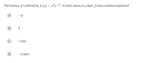 Solved The Function F Is Defined By F X X2ex2 At What Chegg