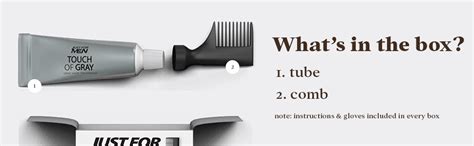 Just For Men Touch Of Gray Mens Hair Color Kit With Comb