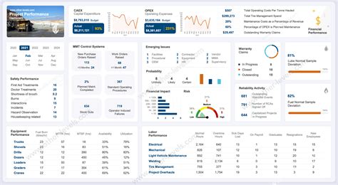 Project Performance Management Excel Dashboard Other Levels