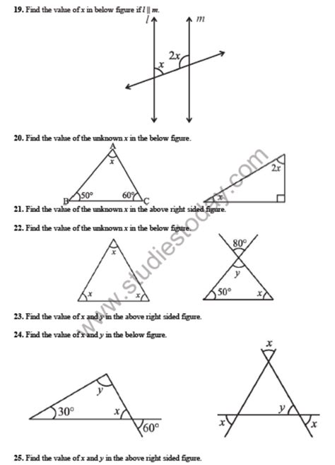 Cbse Class 9 Lines And Angles Sure Shot Questions