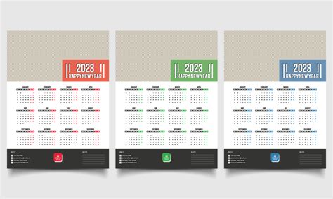 Calendar Design Template 2023 Year Graphic By Nelufar Easmin
