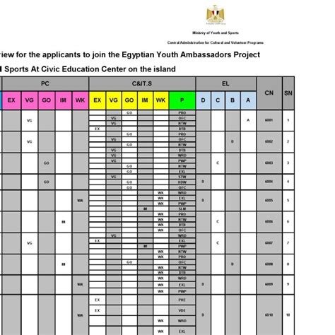 نتيجة سفراء شباب مصر Eya وزارة الشباب والرياضة