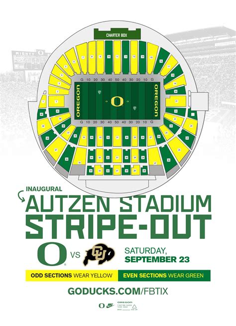University Of Oregon Football Stadium Seating Chart