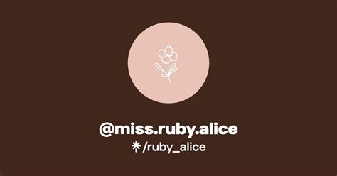 Miss Ruby Alice Instagram Linktree