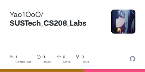Github Yao1ooosustechcs208labs