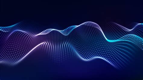 Premium Vector Digital Dynamic Wave Of Particles Vector Abstract Blue Futuristic Background