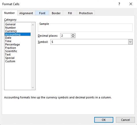 excel format cells currency vs accounting for fluk3 sake