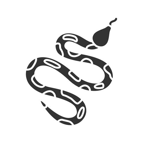 Python Glyph Icon Snake Boa Constrictor Silhouette Symbol Negative Space Vector Isolated