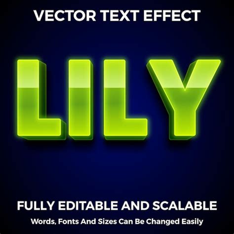 Premium Vector Vector Lily Text Effect Editable Elegant Bold Text Style