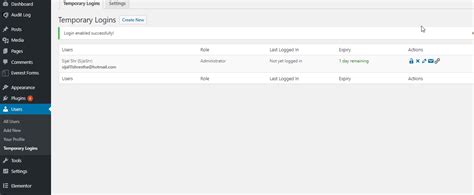 How To Create Temporary Login For Wordpress Without Password