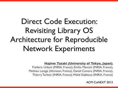 Direct Code Execution Conext 2013 Speaker Deck